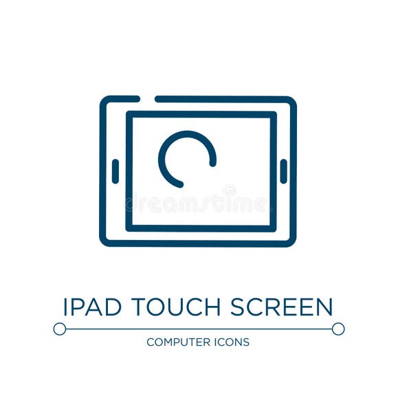 Ipad Touch Screen Icon. Linear Vector Illustration from Modern Screen ...
