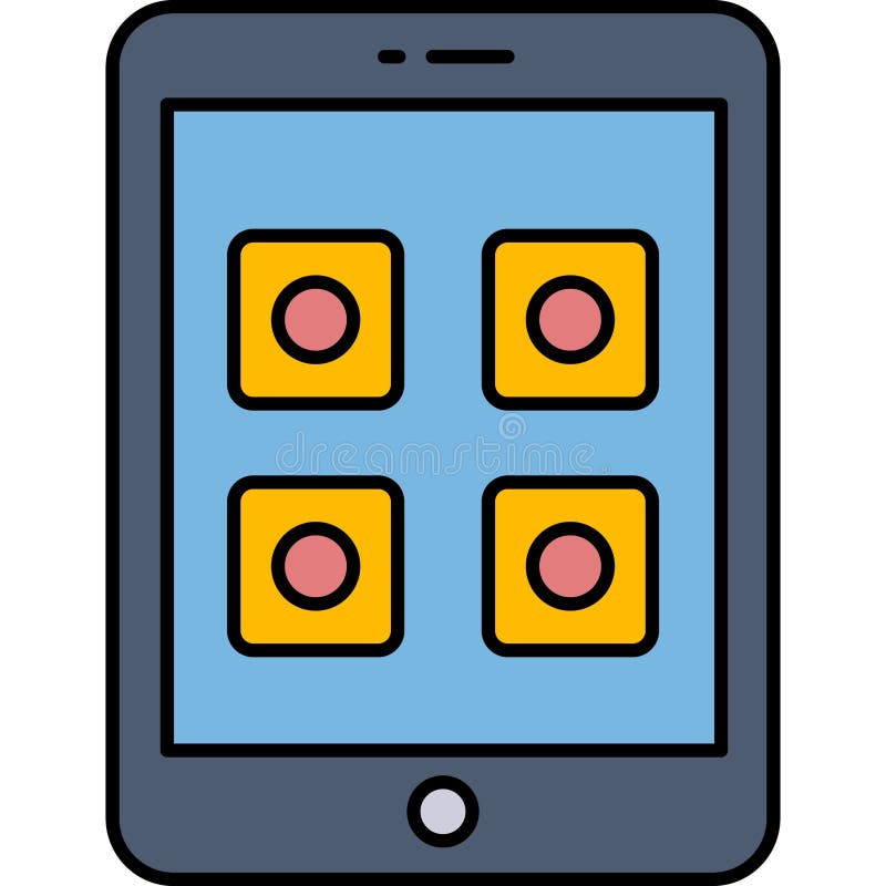 Ipad Which Can Easily Edit or Modify Stock Vector - Illustration of ...