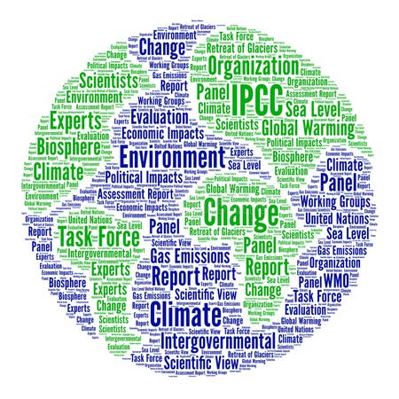 IPCC Intergovernmental Panel on Climate Change Word Cloud Stock ...