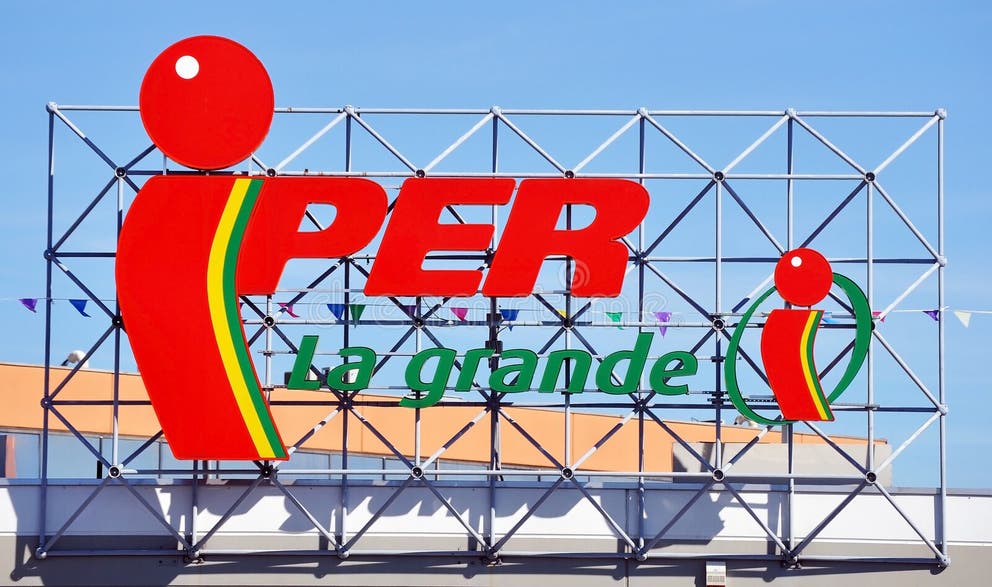 IPER - la grande I editorial photography. Image of italian - 21254542