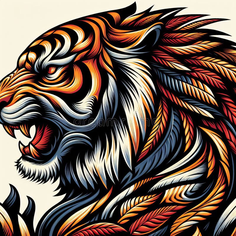 Tiger Stripes a Vector Illustration of Tiger Stripes with Bold a Stock ... Tiger Stripes a Vector Illustration of Tiger Stripes with Bold a Stock ...
