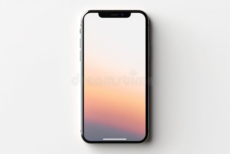 An Iphone with a Blurry Screen on a White Surface. Generative AI Image ...