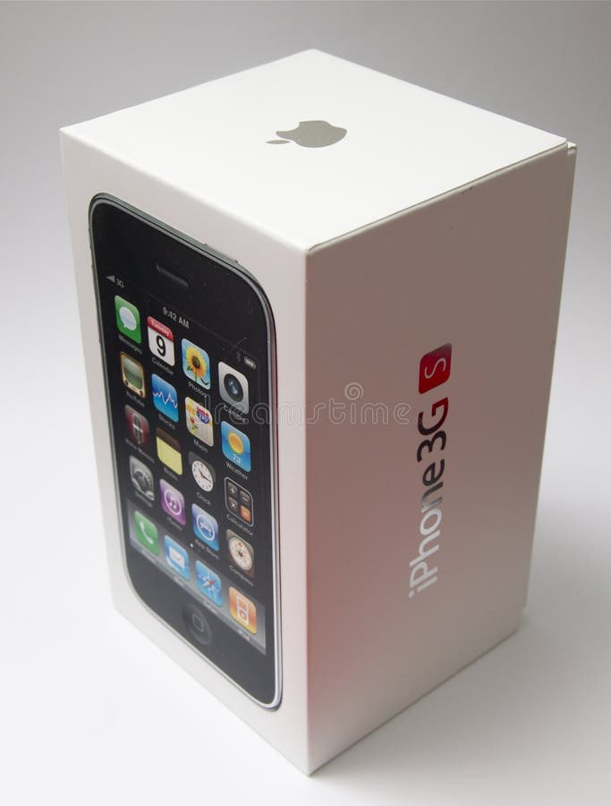 IPhone 6S Plus Rose Gold Face Down on Retail Box Editorial Stock Image ...