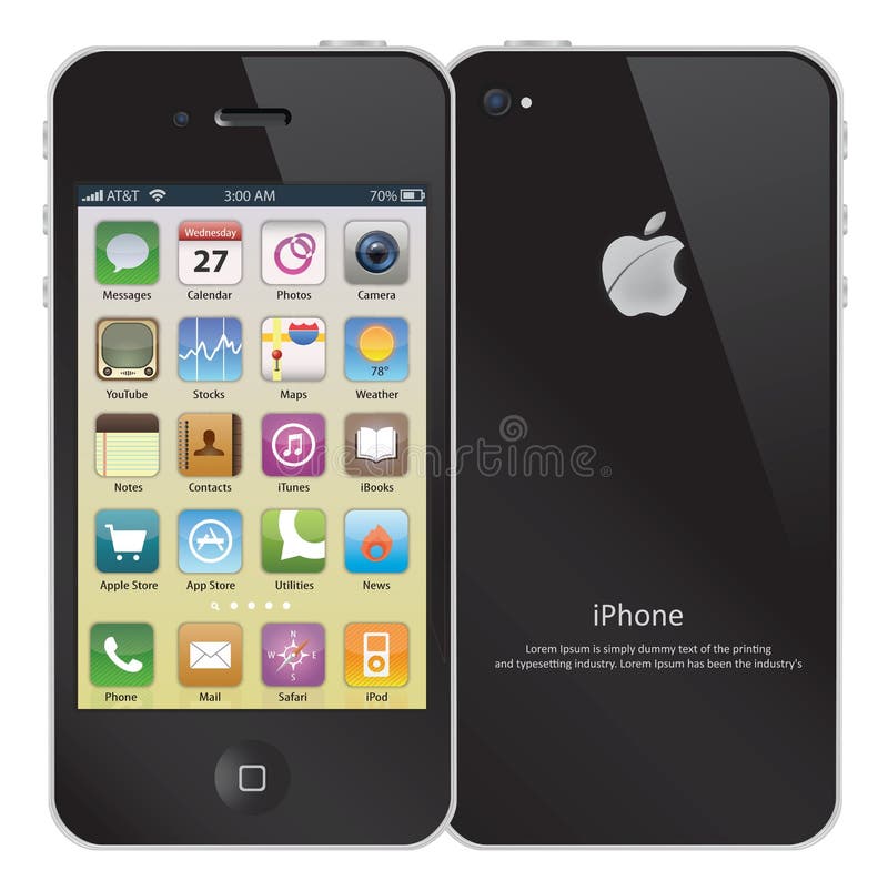 IPhone, Color Illustration editorial stock photo. Illustration of ...