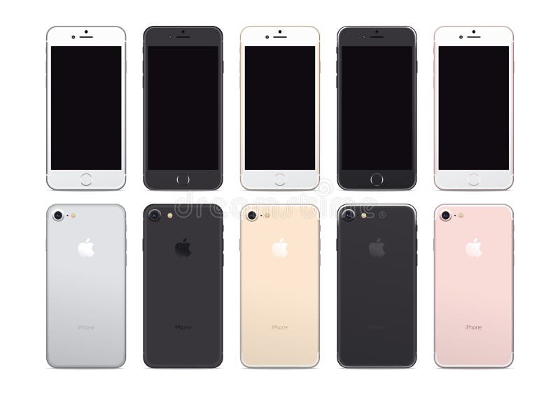 IPhone Front and Back Sides Editorial Stock Image - Illustration of ...