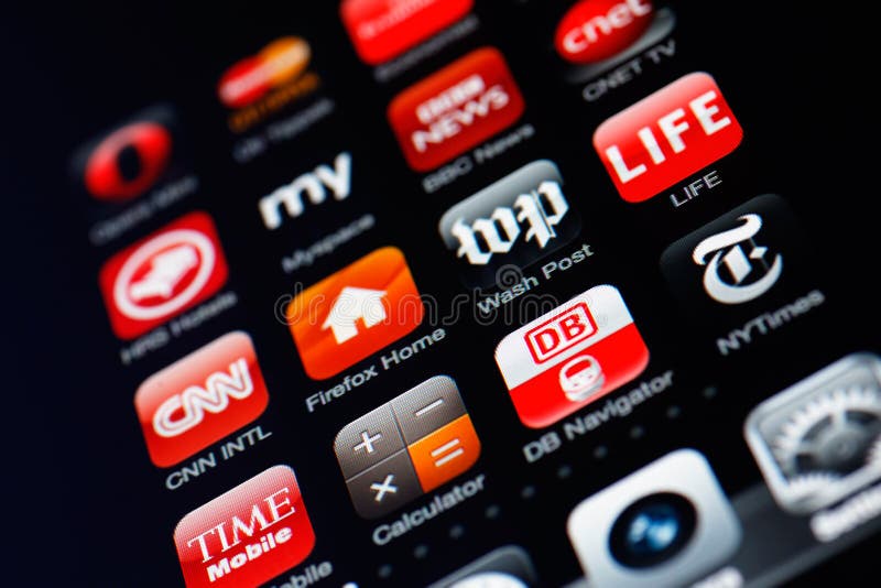 Iphone 4 touch screen editorial photo. Image of icon - 22630866