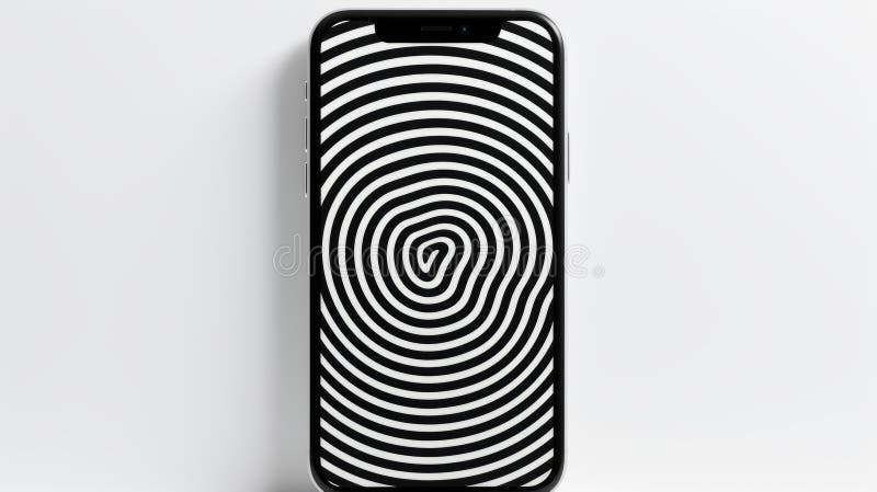 Eye-catching Iphone Screen with Bold Spirals and Digital Minimalism ...