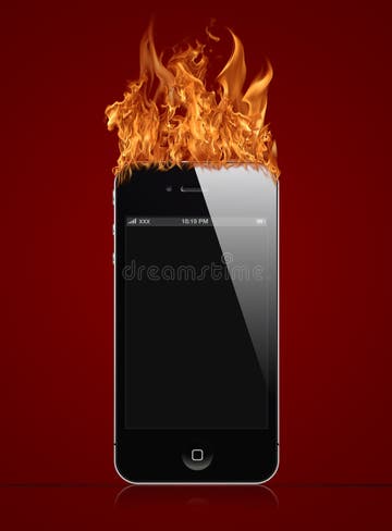 Iphone fire editorial photo. Illustration of fire, concept - 24252901