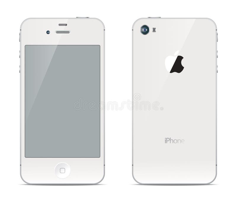 IPhone Front and Back Sides Editorial Stock Image - Illustration of ...