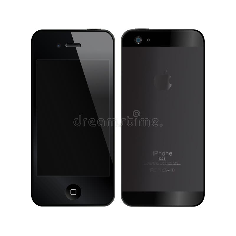 IPhone Front and Back Sides Editorial Stock Image - Illustration of ...