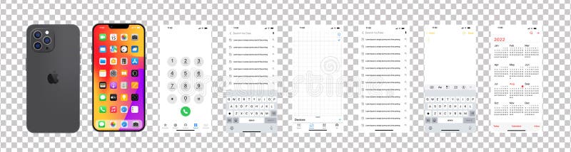 Iphone 14 Interfaces. Apple Mockup. Apple Apps. Phone Navigation Page ...