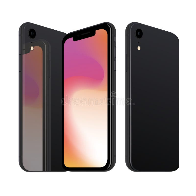 Iphone X stock vector. Illustration of cover, flat, mockup - 172353508