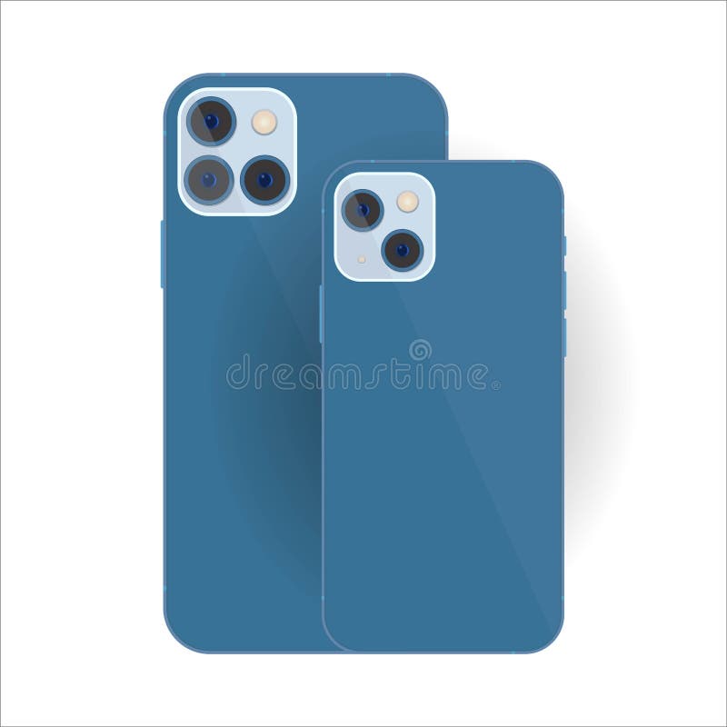 IPhone Mockup with Aqua Blue Frame and Mobile Camera. Mobile Phone ...
