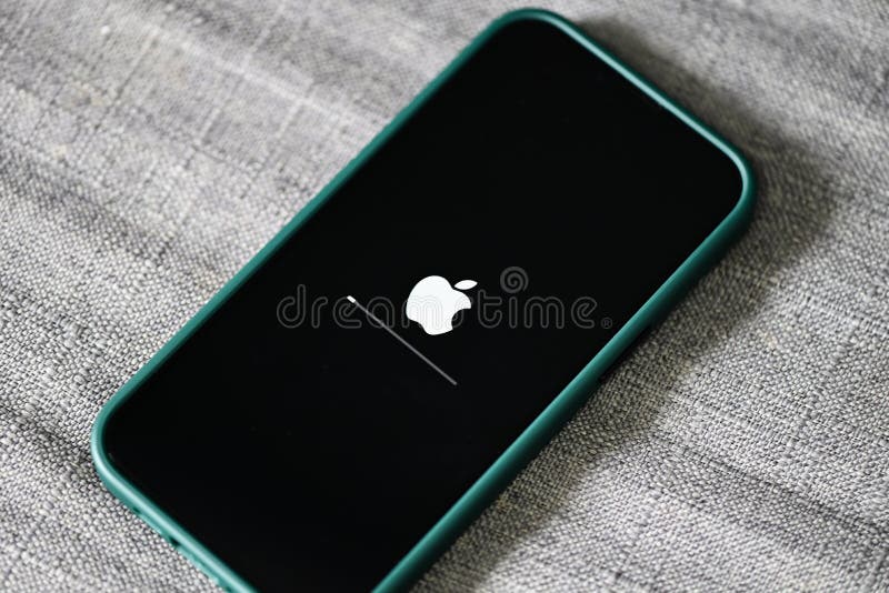 IOs Loading at the Apple IPhone Black Start Screen, Isolated in ...