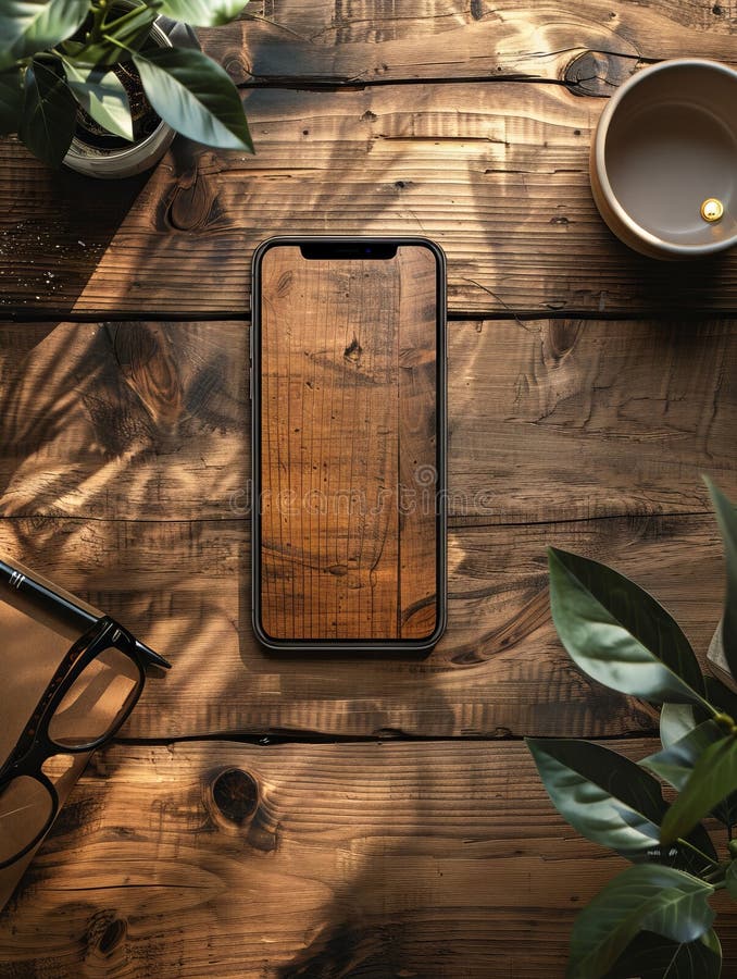 IPhone 11 Pro Max Laying Flat on Wooden Table Stock Image - Image of ...