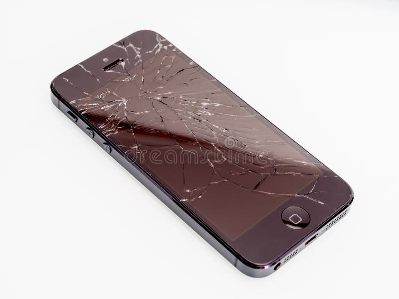 IPhone Rotto Con Lo Schermo Incrinato Fotografia Editoriale - Immagine ...