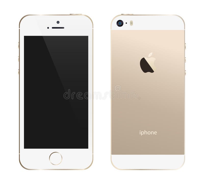 Iphone 5s Gold Vector