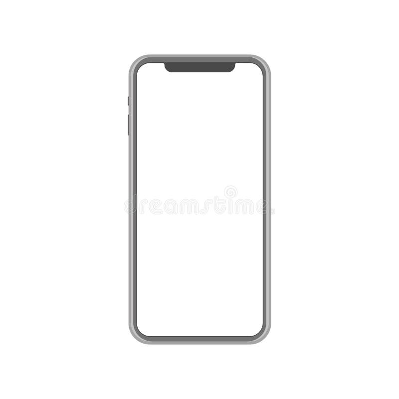 Iphone Screen Display Simple Grey Vector Illustration Stock Vector ...