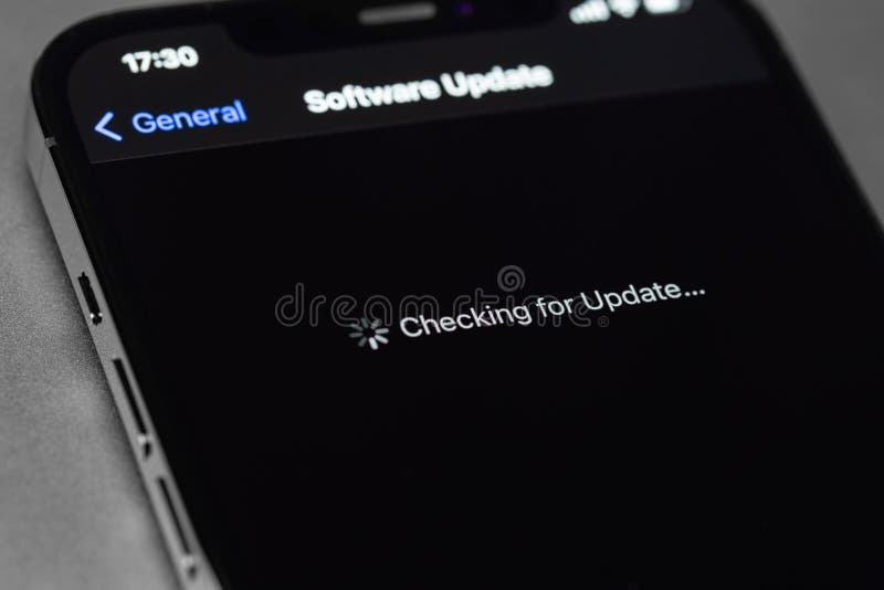 IPhone with Settings, IOS Update on Screen Editorial Stock Photo ...