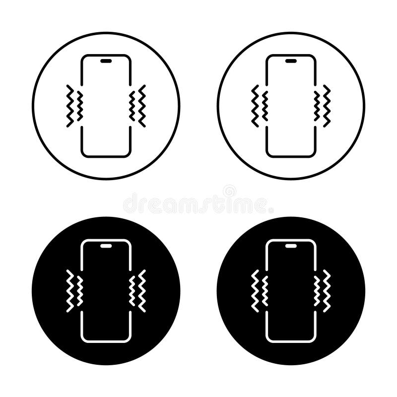 Iphone Smartphone Shake Icon on Black Circle. Phone Vibration Sign ...