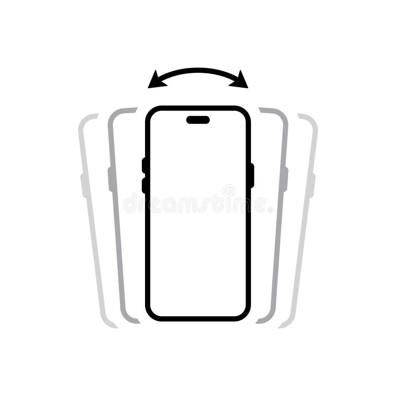 Iphone Smartphone Shake Icon. Phone Shaking Symbol. Cellphone Vibration ...
