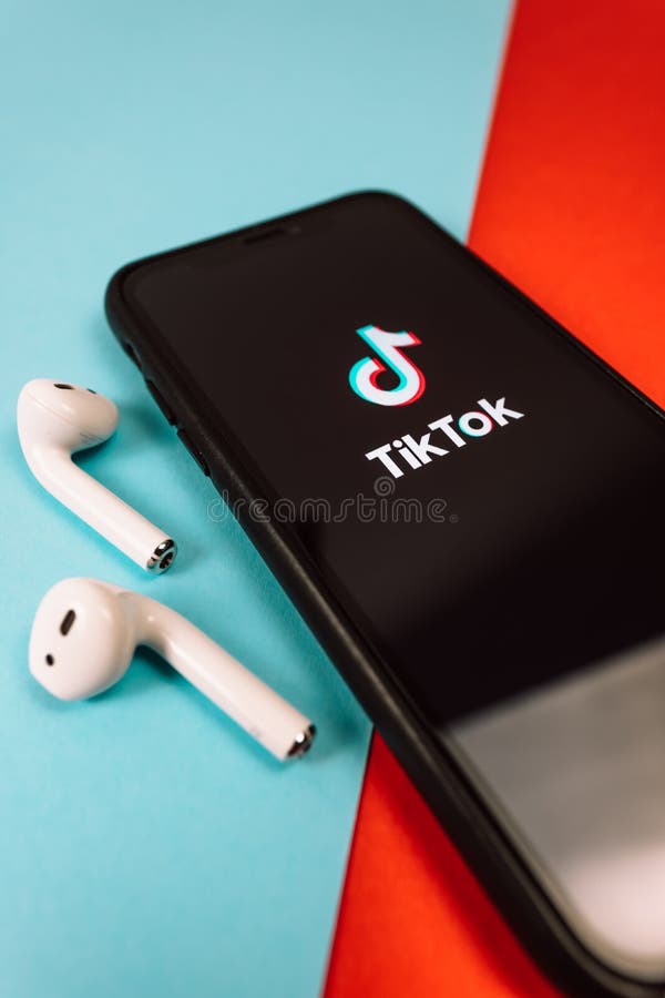 IPhone with TikTok App Logo on the Screen. Editorial Photography ...
