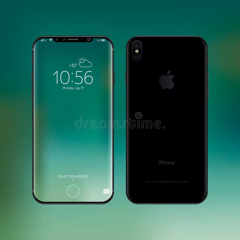 IPhone 8 Vector Illustration. Editorial Photo - Illustration of home ...