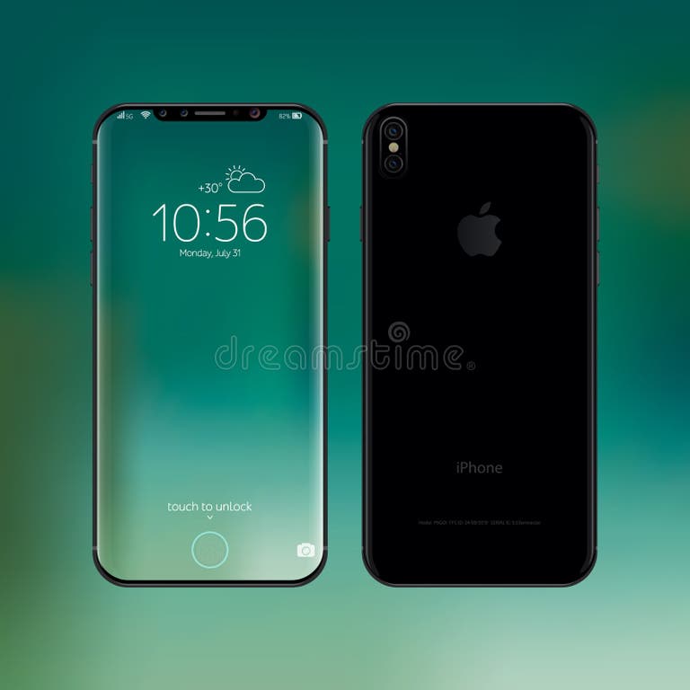 IPhone 8 Vector Illustration. Editorial Photo - Illustration of home ...