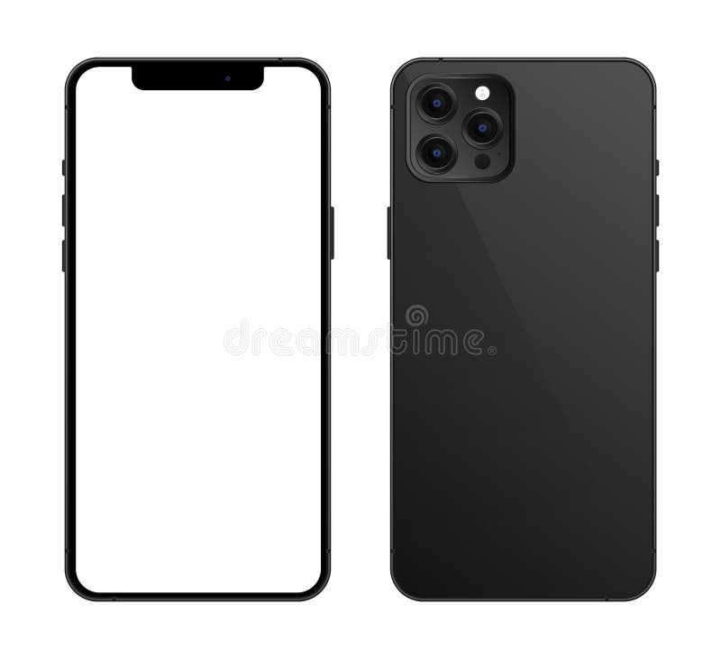 Realistic IPhone 13 Pro Mockup, Smartphone Mockup with White Screen ...