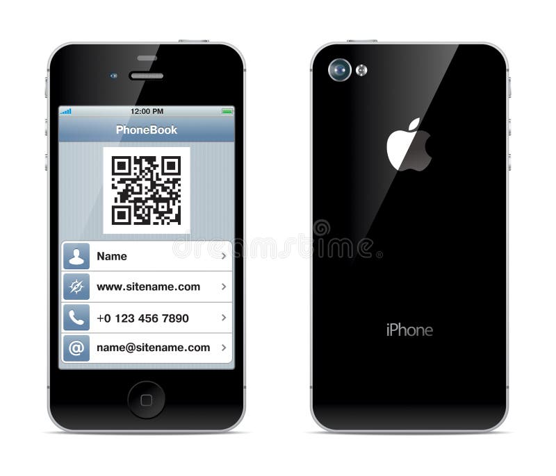 IPhone Front and Back Sides Editorial Stock Image - Illustration of ...