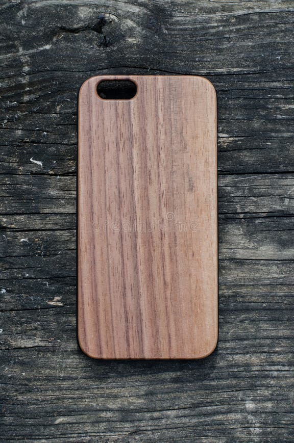 IPhone 6 Walnut wood case stock photo. Image of drink - 45586264