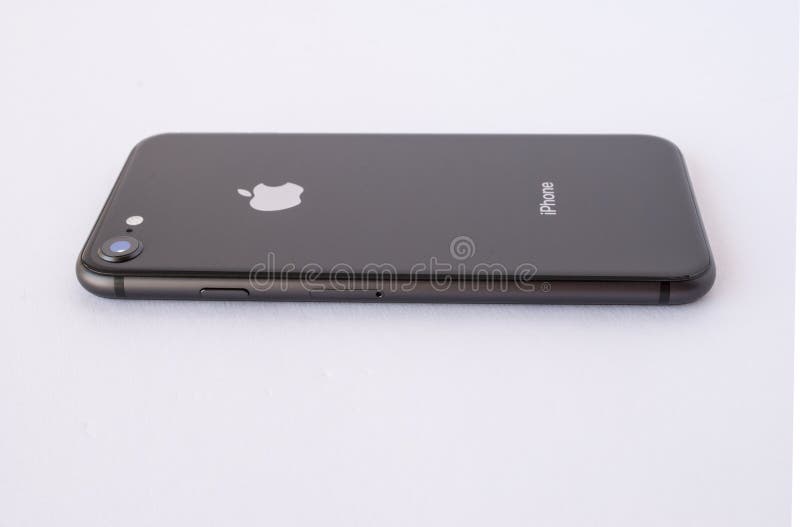 IPhone 8 on White, Side View Editorial Stock Image - Image of mobile ...