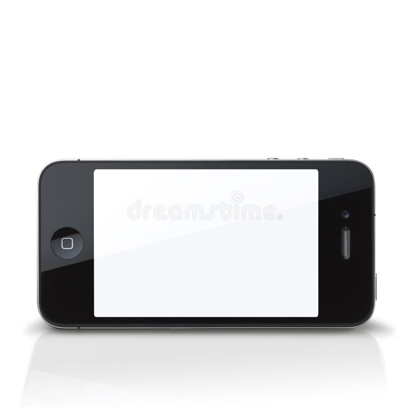 Iphone4 Horizontal Isolated Editorial Photography - Image of smartphone ...