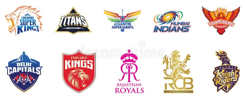 IPL All Team Official Logo Bundle Set Premium Vector Design for Digital ...