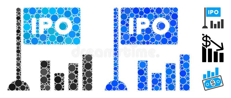 IPO Bar Chart Composition Icon of Circles Stock Vector - Illustration ...