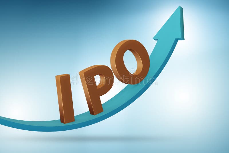 IPO Concept with Growth Chart - 3d Rendering Stock Illustration ...