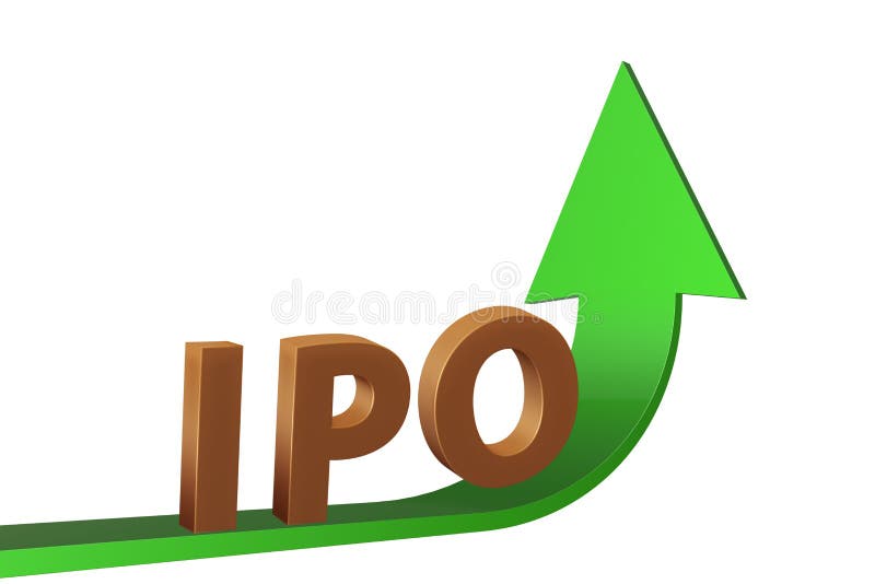 IPO Concept with Growth Chart - 3d Rendering Stock Illustration ...