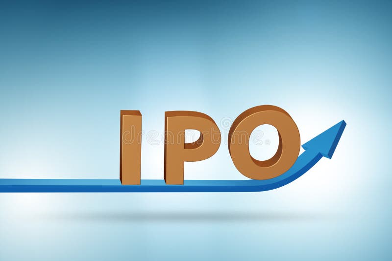 IPO Concept with Growth Chart - 3d Rendering Stock Illustration ...