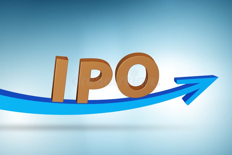 IPO Concept with Growth Chart - 3d Rendering Stock Illustration ...