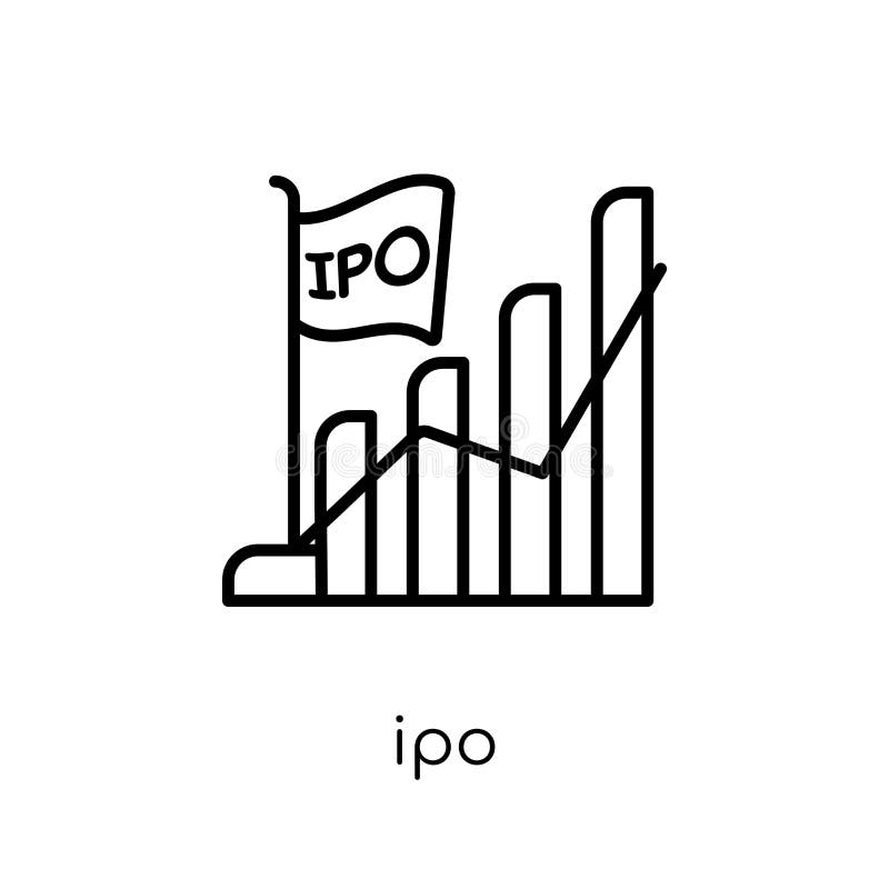 Ipo Icon. Trendy Modern Flat Linear Vector Ipo Icon on White Background ...