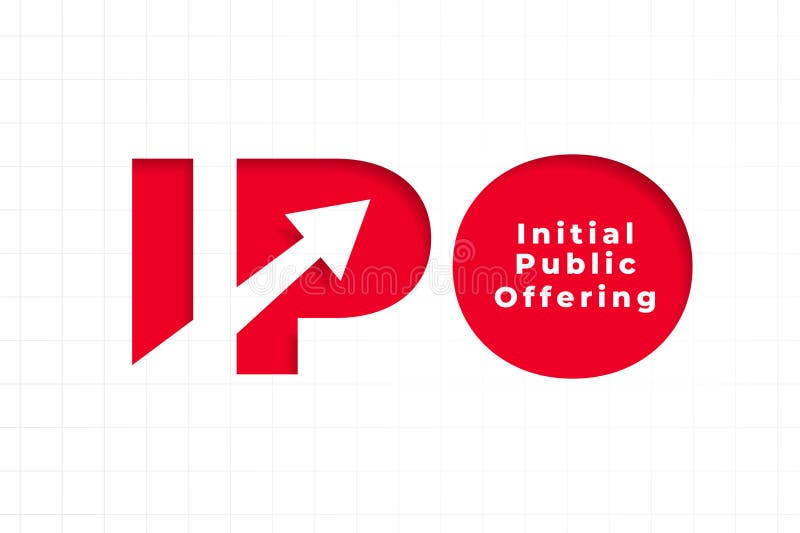 Ipo Initial Public Offering Launch Background in Papercut Style Stock ...