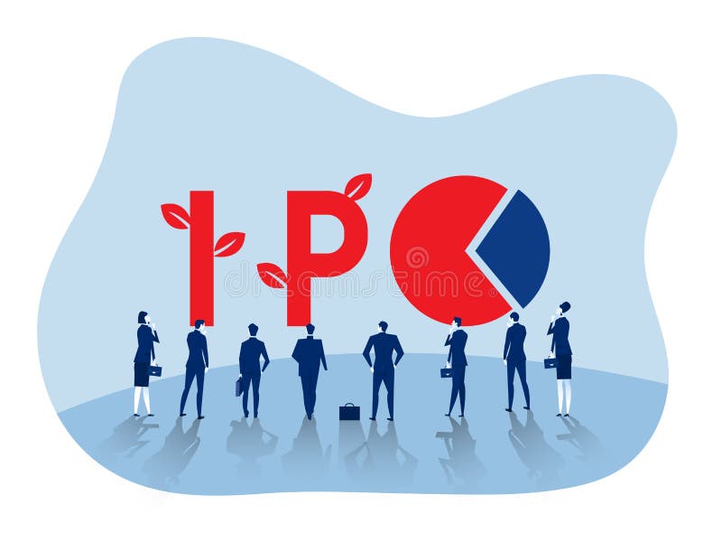 IPO, Initial Public Offering. People Investing Strategy Concept ,Flat ...