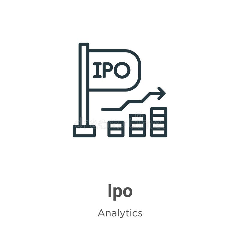 Ipo Outline Vector Icon. Thin Line Black Ipo Icon, Flat Vector Simple ...