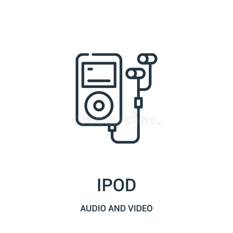 Ipod Icon Vector from Music Collection. Thin Line Ipod Outline Icon ...