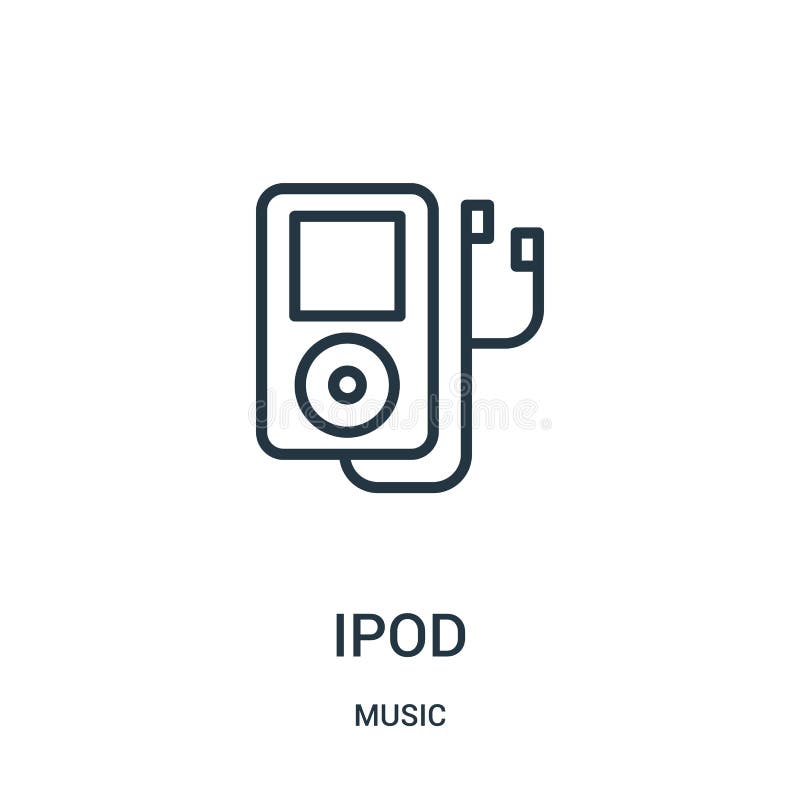 Ipod Icon Vector from Music Collection. Thin Line Ipod Outline Icon ...