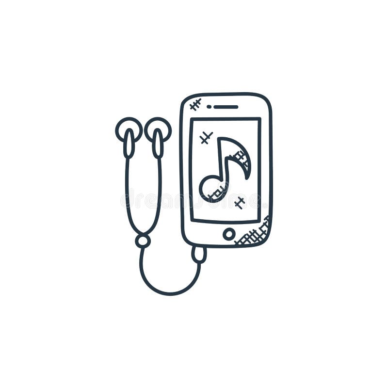 Ipod Icon Vector from Music Concept. Thin Line Illustration of Ipod ...