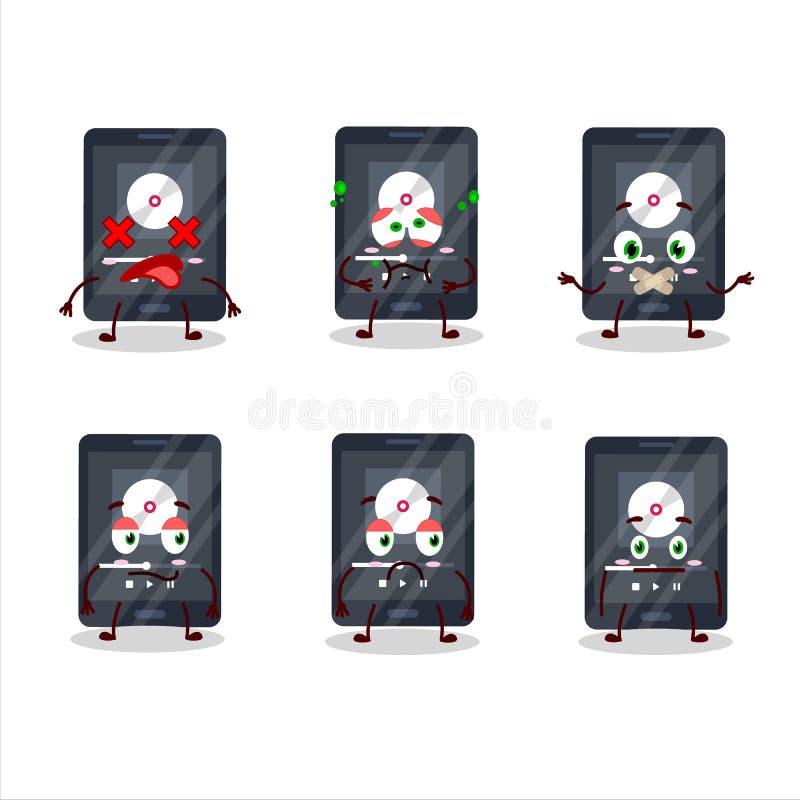 Ipod Music Cartoon Character with Nope Expression Stock Vector ...