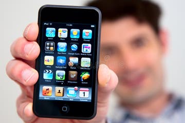 IPod Touch editorial stock photo. Image of touch, hand - 10861628