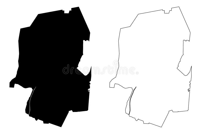Ipoh City Malaysia, Perak State Map Vector Illustration, Scribble ...
