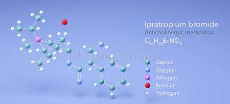Ipratropium Bromide Molecule, Molecular Structures, Atrovent, 3d Model ...